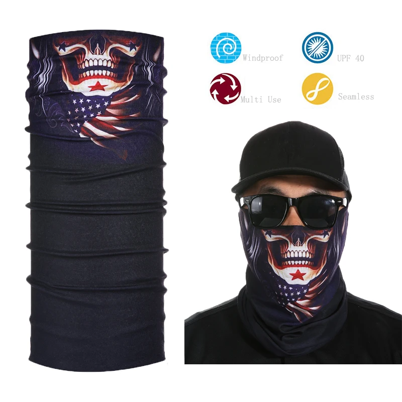 Multi Functional Tube Bandana | Classic Skull Bandana Pattern|bandana ...