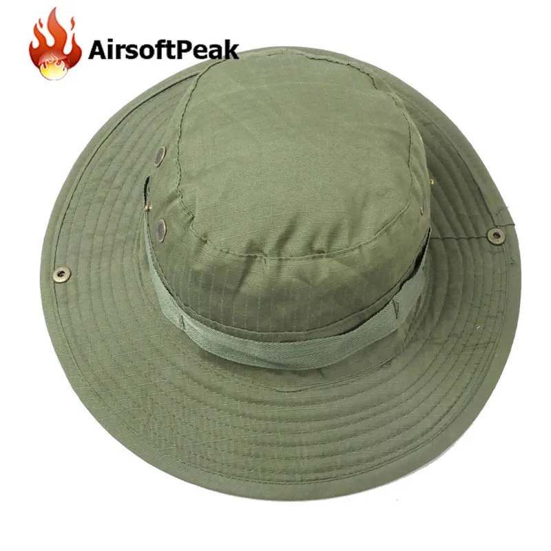 Summer Sunproof Hat Military Army Bucket Hat Fishing Hunting Hiking ...