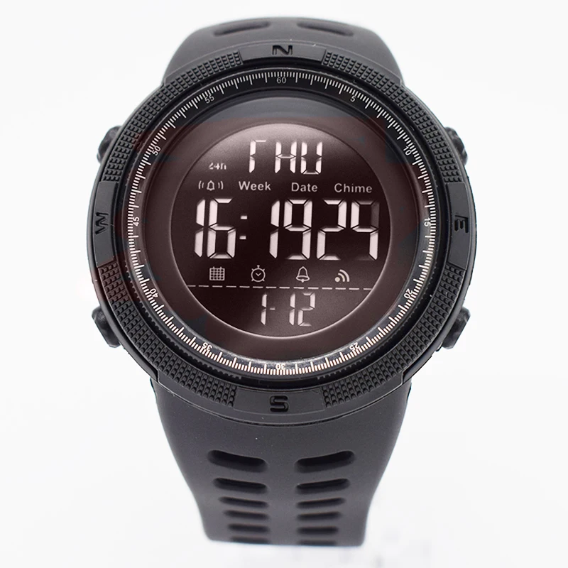 black waterproof wrist digital automatic watches for men digitais watch ...