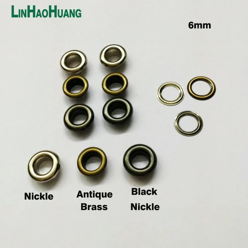 Wholesale 400sets/lot 6mm Inner 2016070101 Metal Brass Eyelets With ...