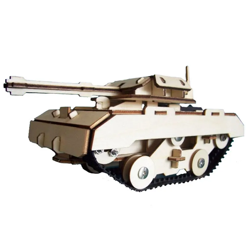 DIY Tank Kits Wooden Electric Powered Toys Panzer Super Power Tank ...