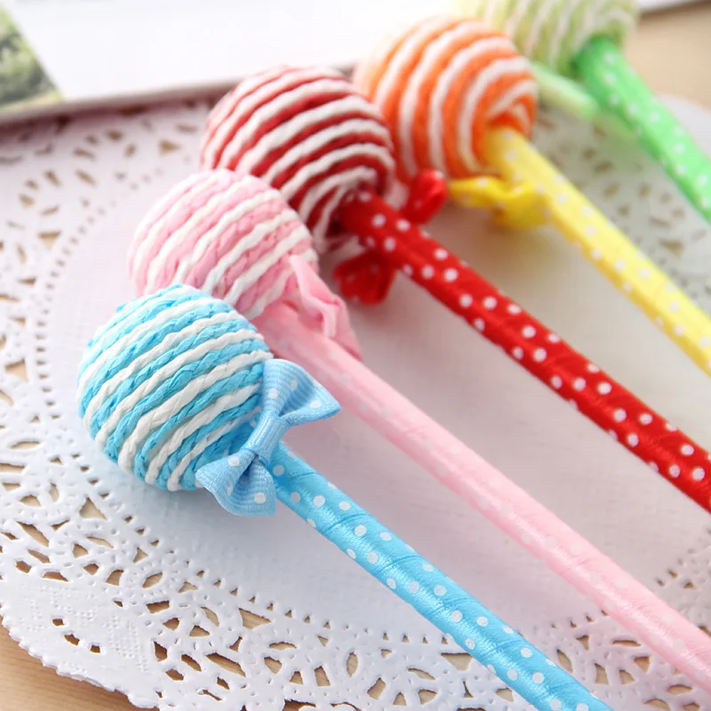 3pcs Novelty Round Lollipop pens office and study Cartoon pens ...