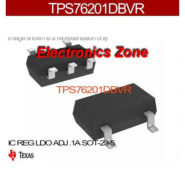 TPS76201DBVR IC REG LDO ADJ. 1A SOT 23 5 TPS76201DBVR 76201 TPS76201 ...