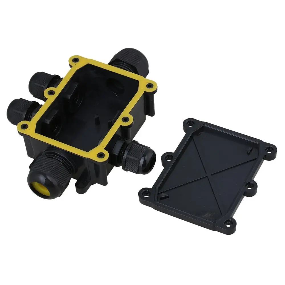 Black IP68 Waterproof UV Sunproof Outdoor 5 Way Cable Wire Connectors ...