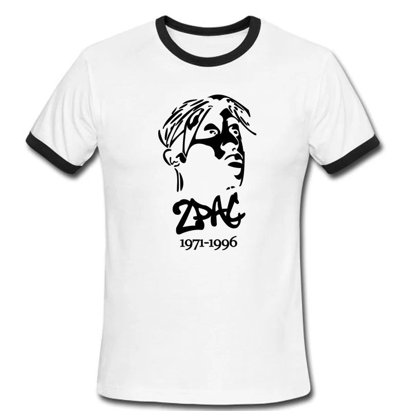 Famous Tupac Amaru Shakur Men T Shirt Logo Printing Short Sleeve 2Pac ...