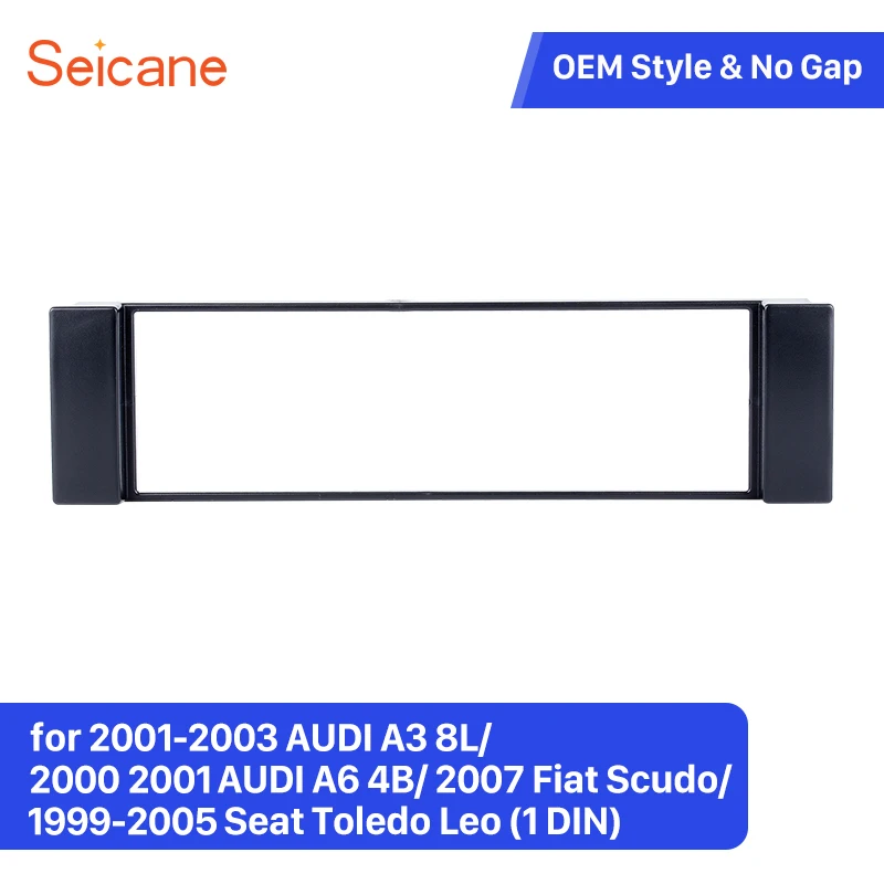 Seicane Panel de Radio para coche, Marco Fascia de 182x53mm, un Din ...