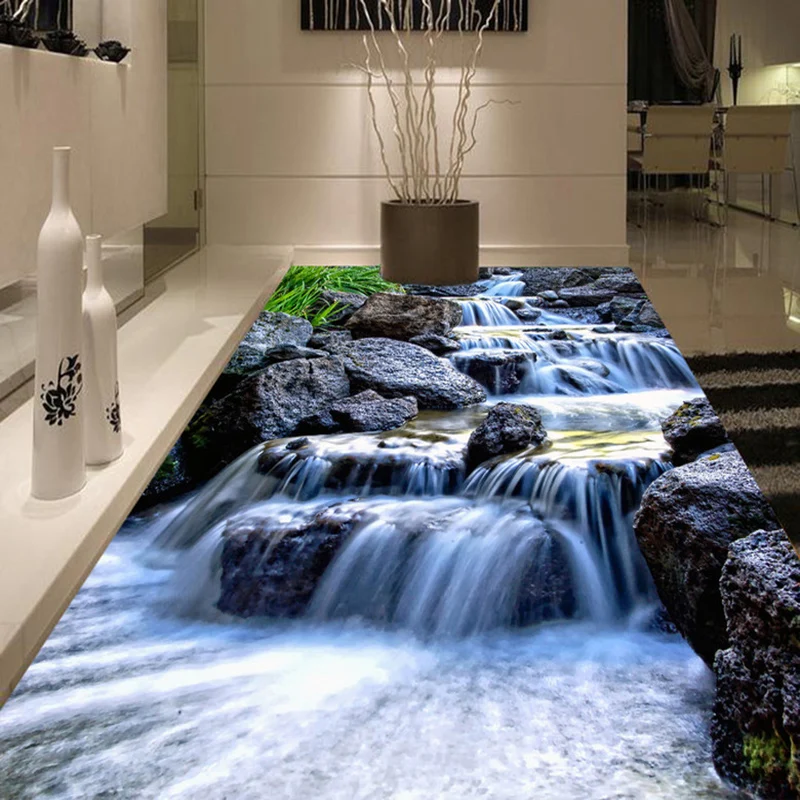 Wall Décor Home & Living 3D Waterfall Beauty JJ3463FF Floor Wallpaper ...