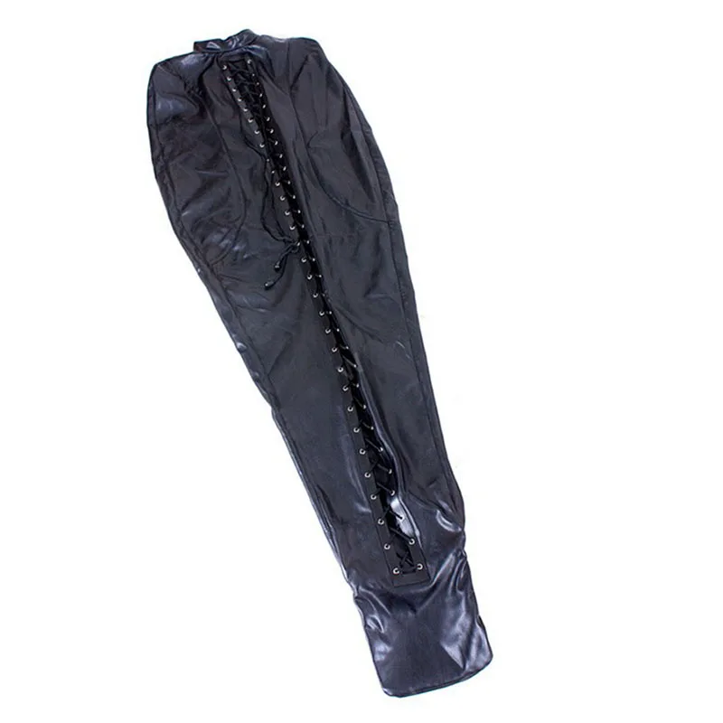 Adult PU Leather Mummy Sleeping Bag Sex BDSM Full Body Binder Bondage ...