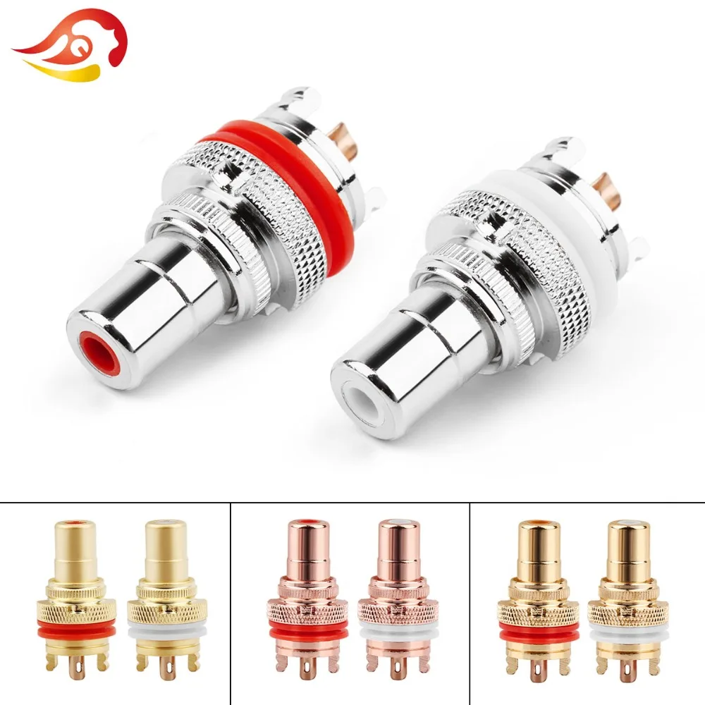 Female Rca Connector Gold Hifi | Rhodium Plated Rca Connectors | Cmc ...