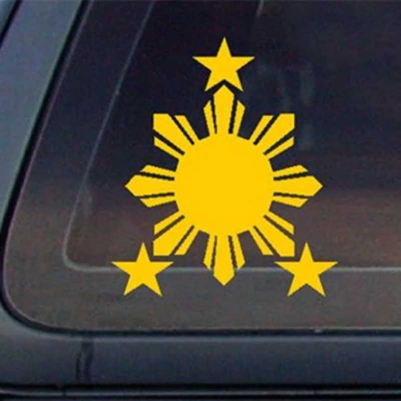Philippine Flag Sun YELLOW Car Decal / Stickers-in Car Stickers from ...