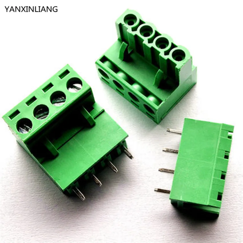 10 sets 5.08 4pin Terminal plug type 300V 10A 5.08mm pitch connector ...