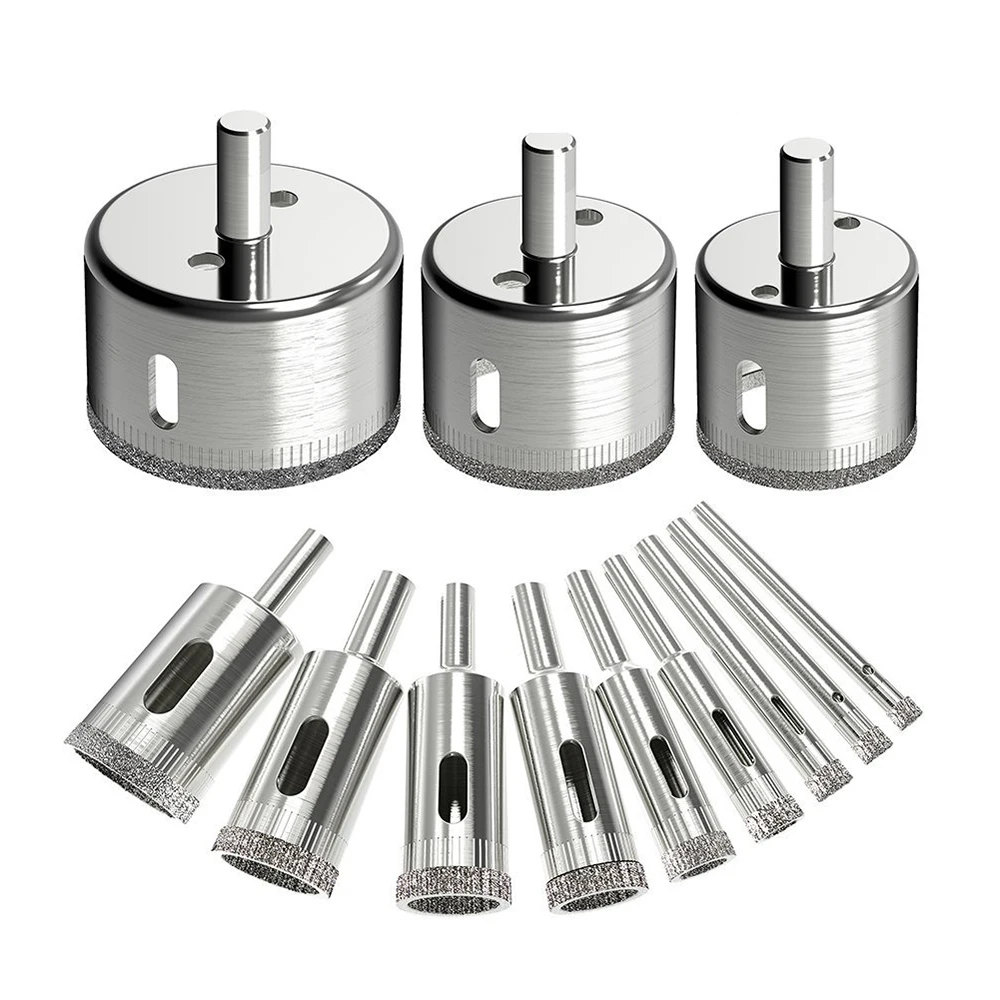 Bhts 12pcs Diamond Drill Bits Glass Tile Hole Saw Bits Set Hollow Core Drill Bits Extractor