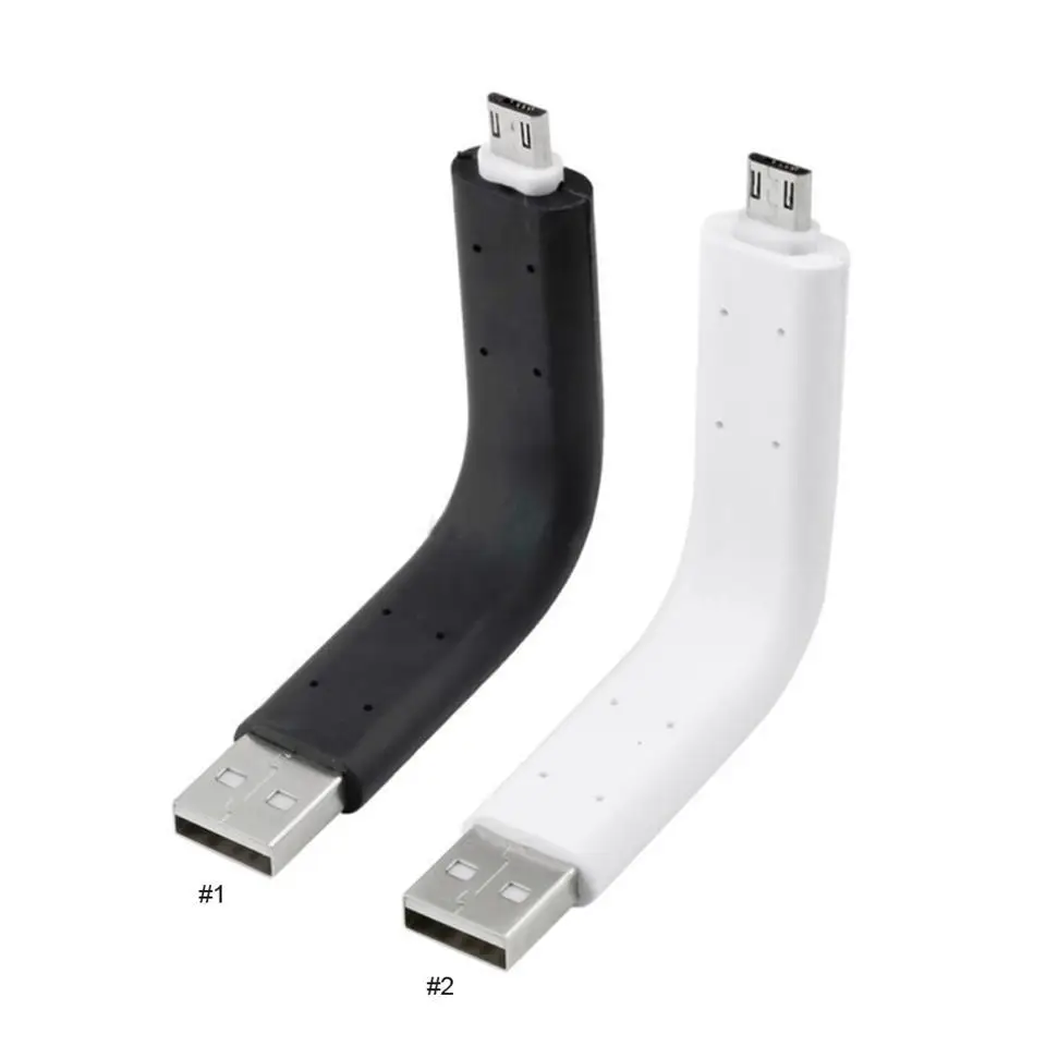 Flexible Short mini 8Pin Micro USB Cable Charger Holder Data Sync bend ...