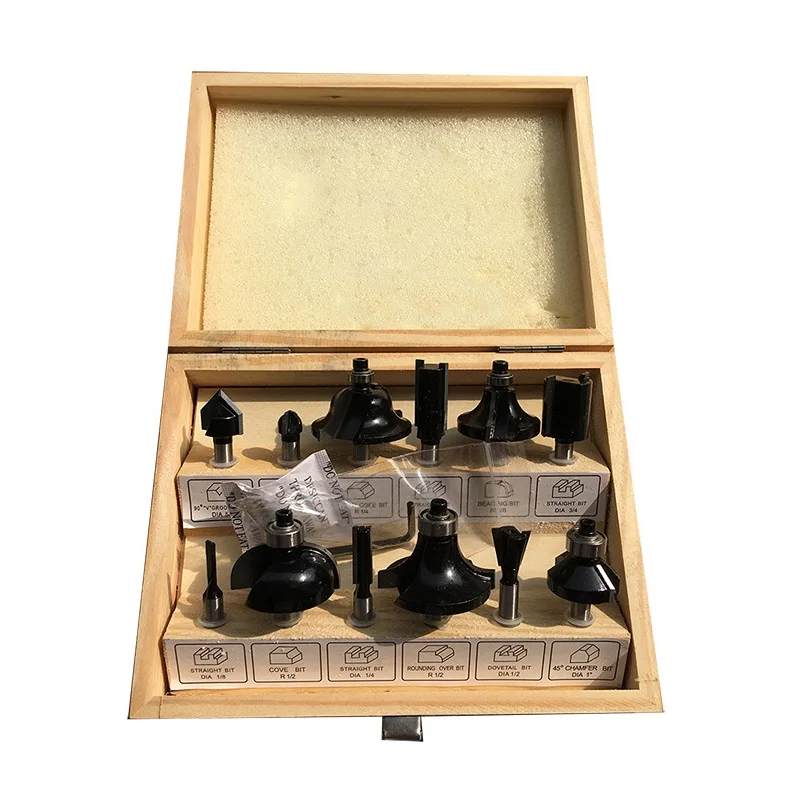 Milling Cutter 8mm Router Bit Set Wood Cutter Straight Shank Carbide ...