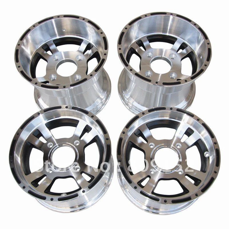 Atv Aluminum Alloy Rims Front And Rear 4pcs Of 1 Set 10x8inch And 10x5 ...
