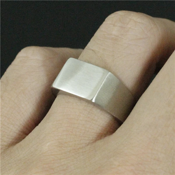 2017 Dull Polishing New Band Silver Ring 316L Stainless Steel Jewelry ...