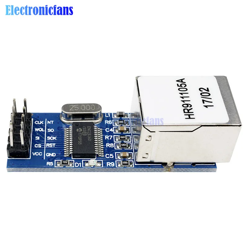 ENC28J60 Ethernet LAN Network Mini 51/AVR/ARM/PIC Code For Arduino SPI ...