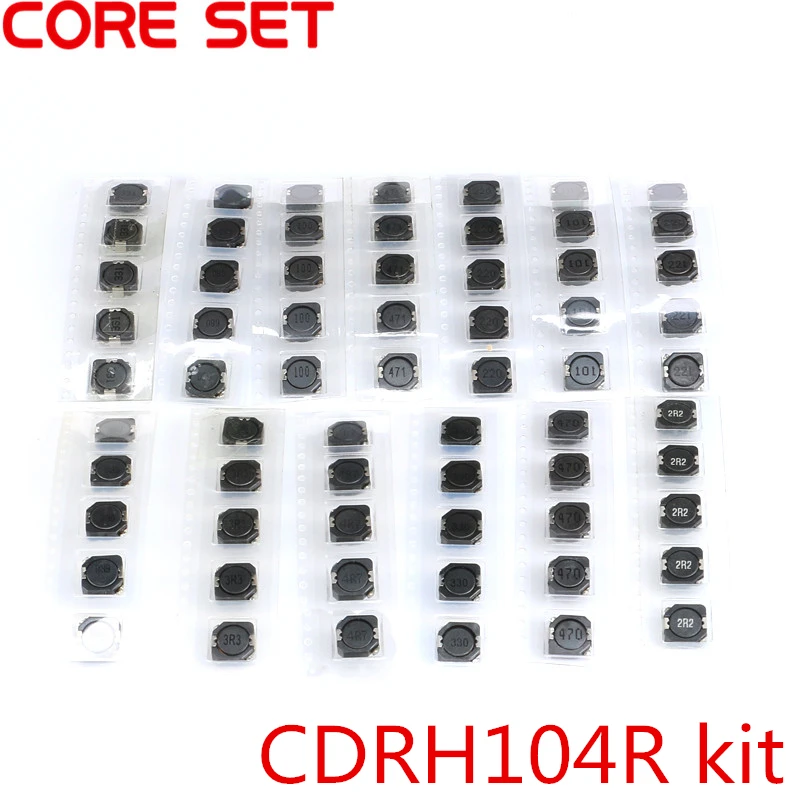 65pcs 13Values SMD Power Inductors Assortment Kit 2.2UH-470UH Wire ...