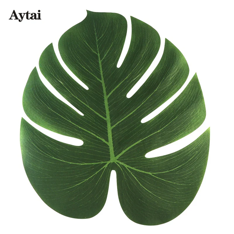 Aytai 12pcs 35X29cm Artificial Tropical Palm Leaves for Hawaiin Luau ...