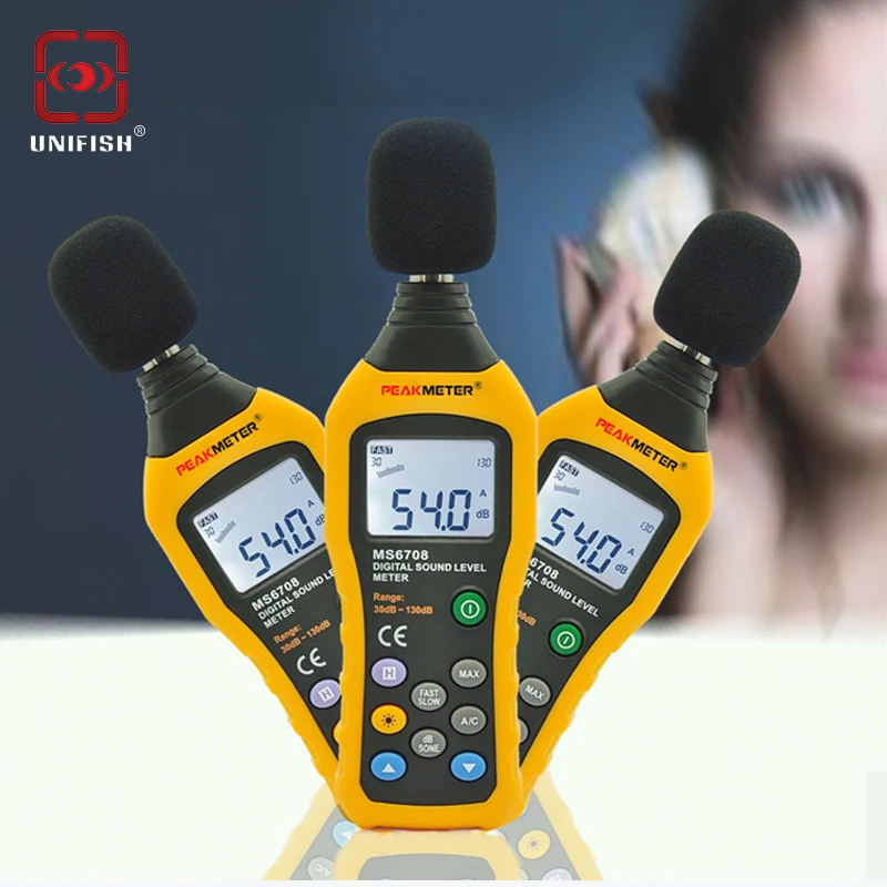 PEAKMETER MS6708 Digital Sound Level Meter Sound pressure frequency ...