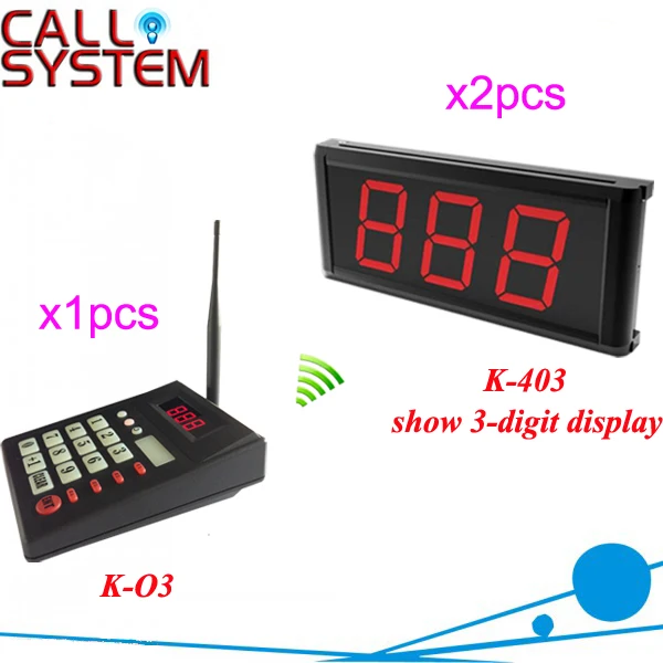 Fast Food Restaurant Queue waiting call system 2 number screen with 1 ...