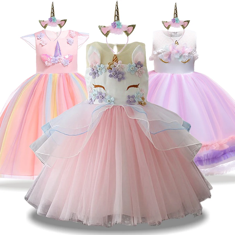 Girls Unicorn Tutu Dress with Headband | Unilovers