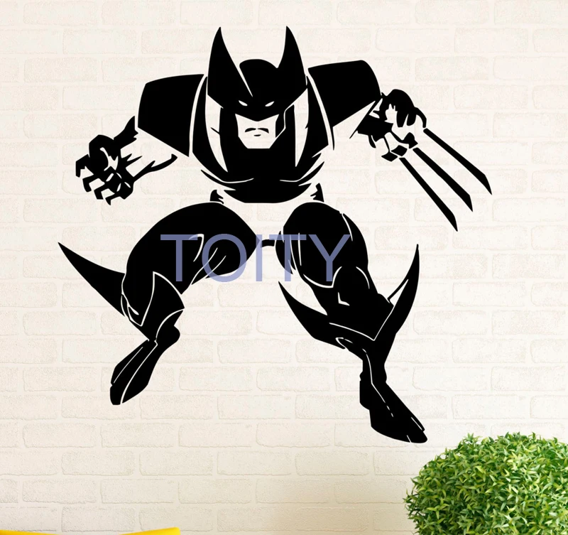 Wolverine Hero Wall Decal Vinyl Stickers Comics Superhero Interior Home ...
