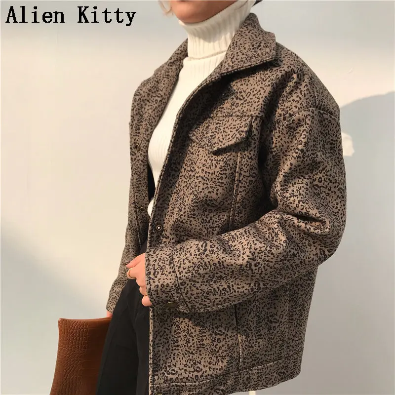 Alien Kitty Winter Stylish Jackets Casual All Match Women Windbreaker ...