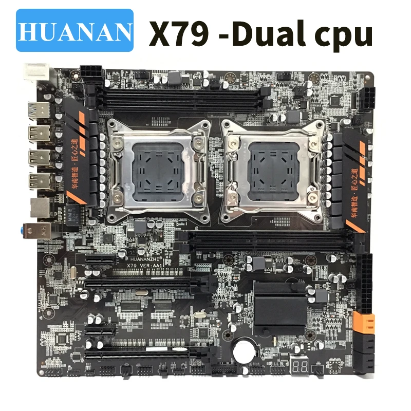 HUANANZHI huananzhi X79 dual CPU LGA2011 LGA 2011 motherboard with dual ...