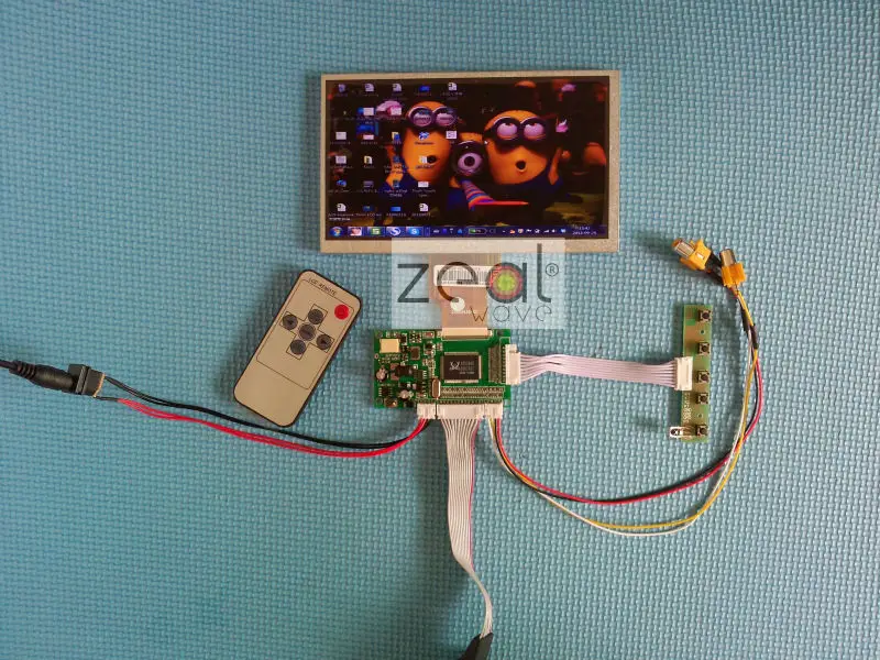 VGA+AV tft driver board +7inch tft lcd module with 800x480 resolution ...