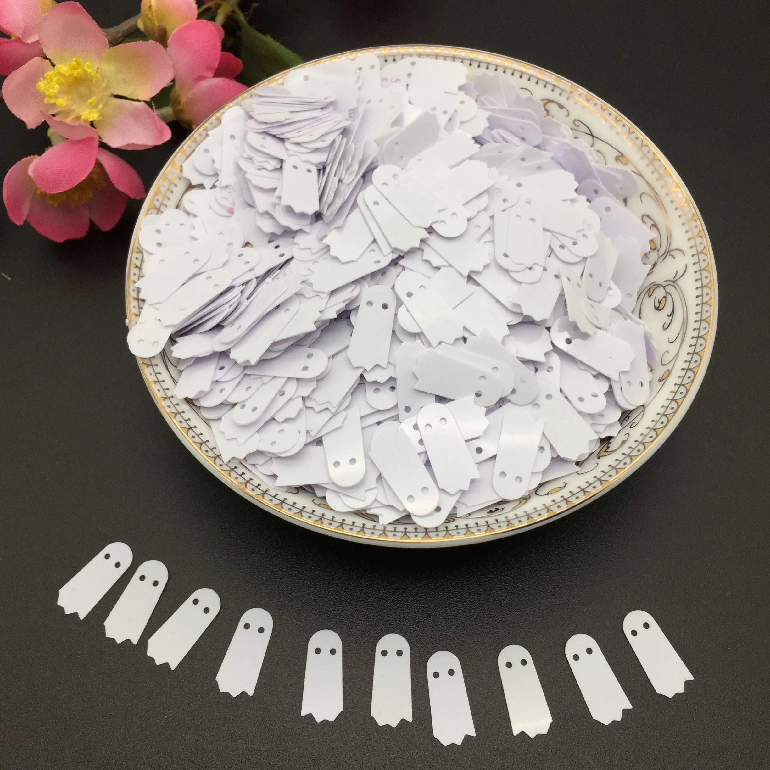 White Ghost Halloween Sequins