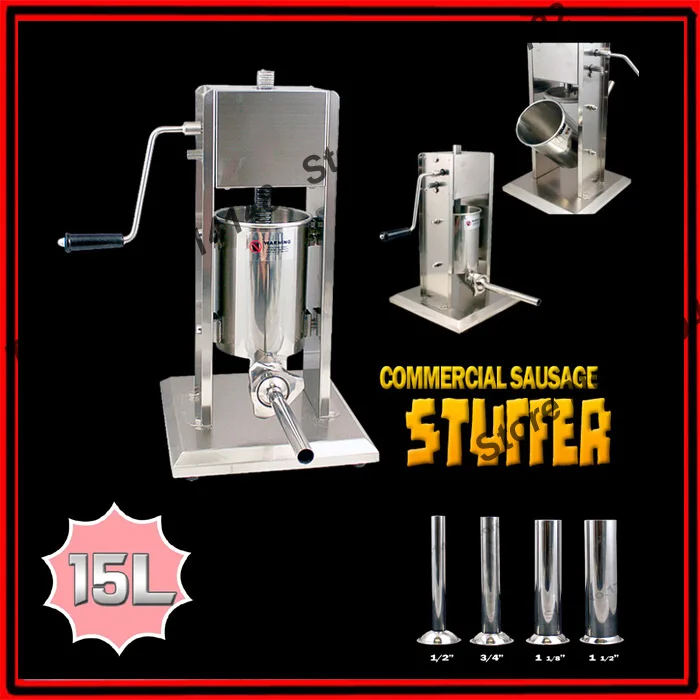 Stainless-steel-4-funnels-15L-Household-Commercial-Meat-Extruder-Mince ...