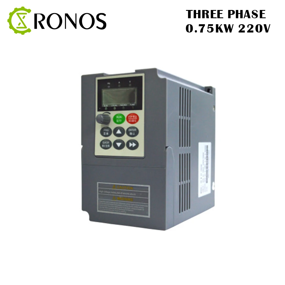 Three Phase 220V 0.75KW 5.1A Frequency Inverter Three phase Input ...