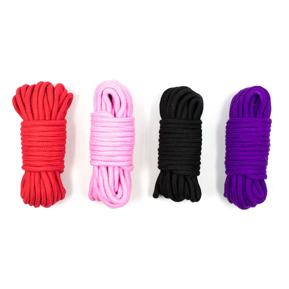 4 colors 8mm thick 5m long cotton body bondage arm leg restraint rope ...
