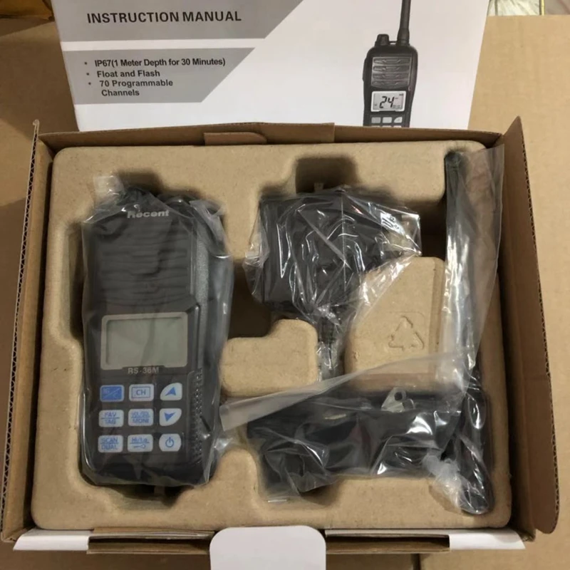 2019 waterproof walkie talkie RS-36M VHF Handheld Marine Radio Float ...