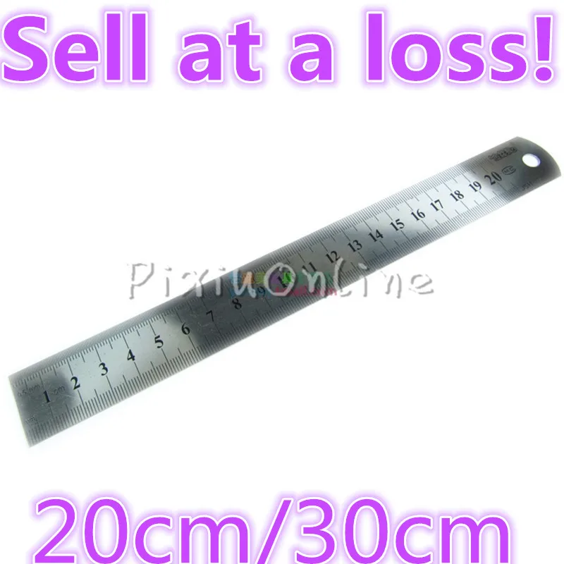 1pcs/lot YL285 Stainless Steel Metal Ruler Metric Rule Precision Double ...