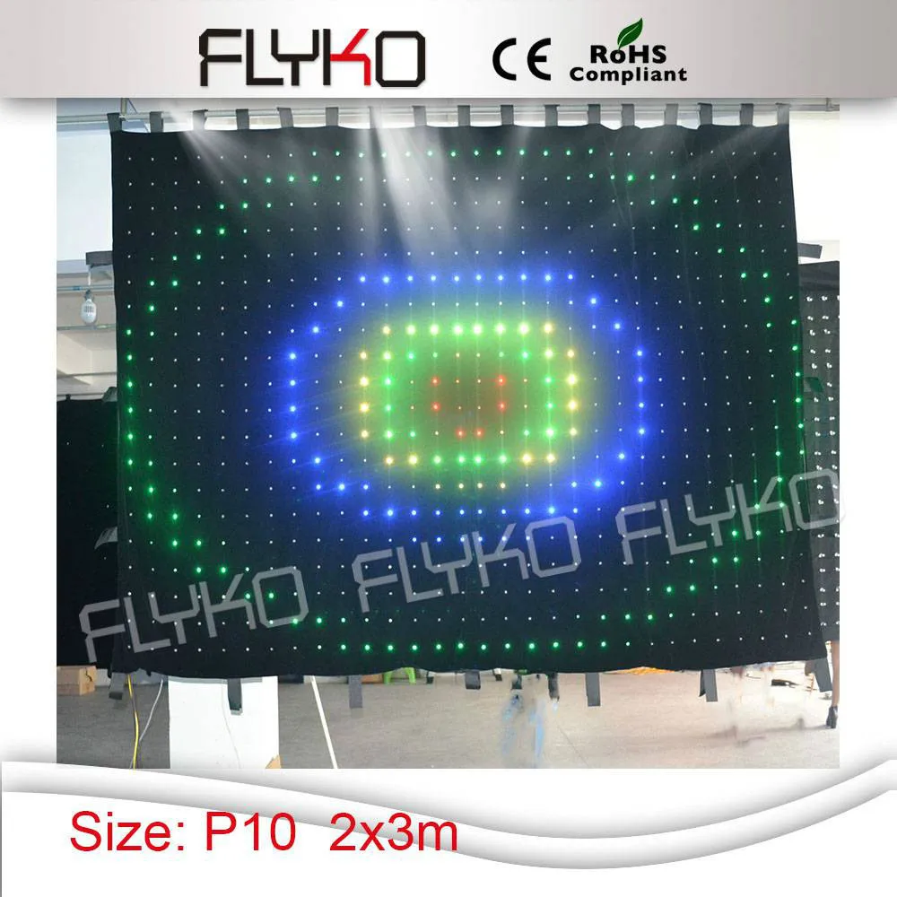 Soft led stage backlight cloth led video curtain P10 2x3m|led video ...