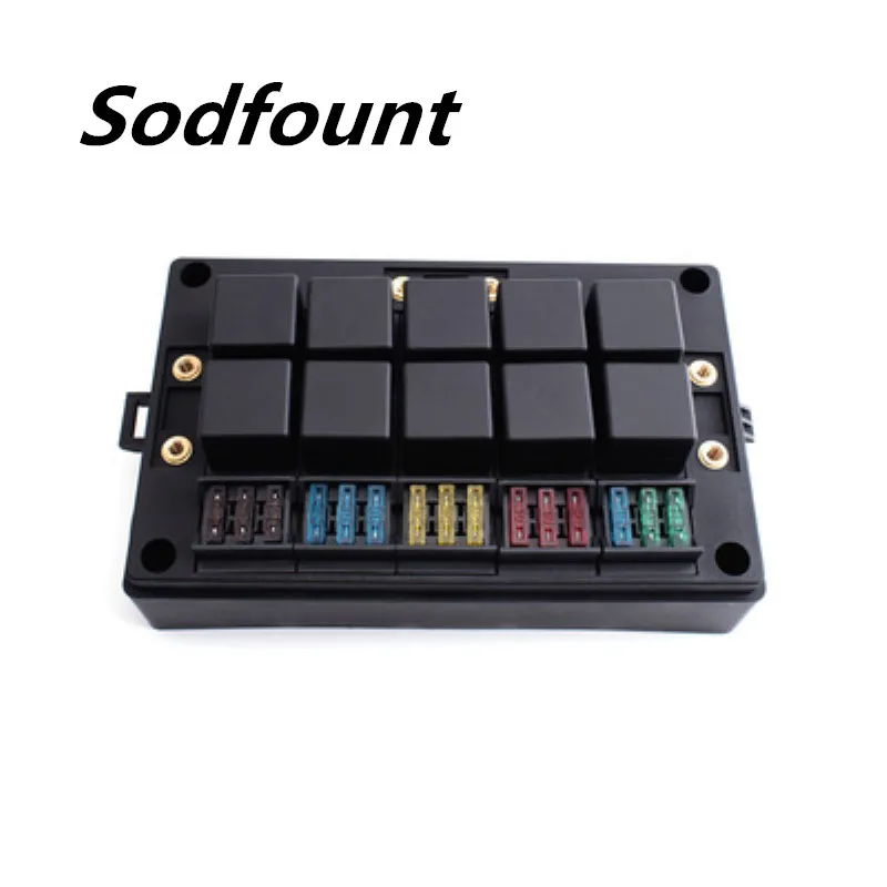 Car Relay Socket Black Box 18 Way Blade Fuse Holder for Automotive ...