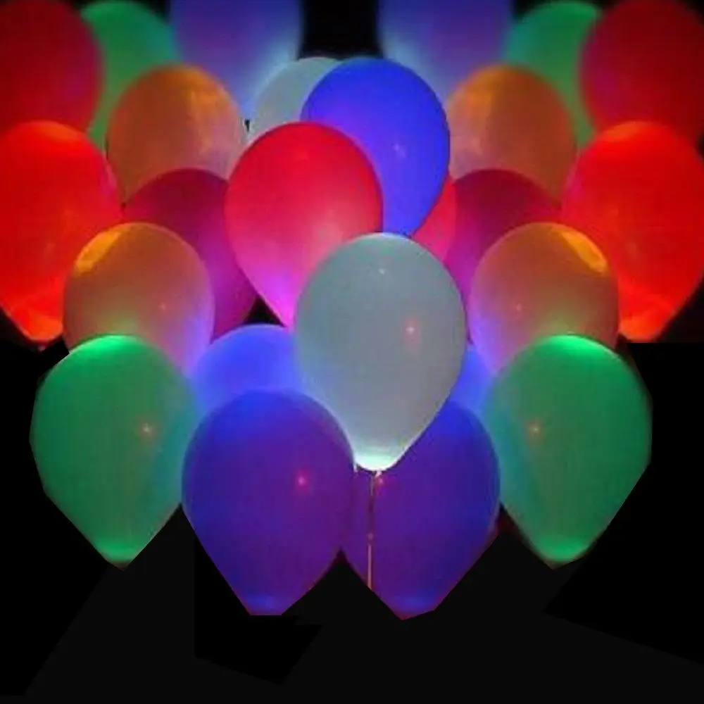 50 unids Flash Led Iluminado LED Globo Globos Resplandor En La ...