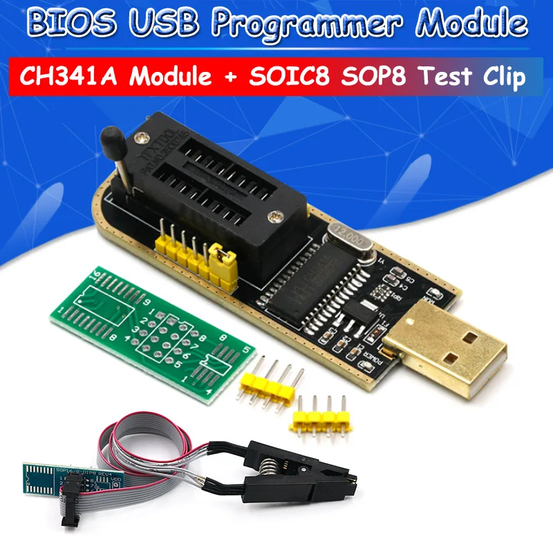 Ch341a 24 25 Series Eeprom Flash Bios Usb Programmer Module Soic8
