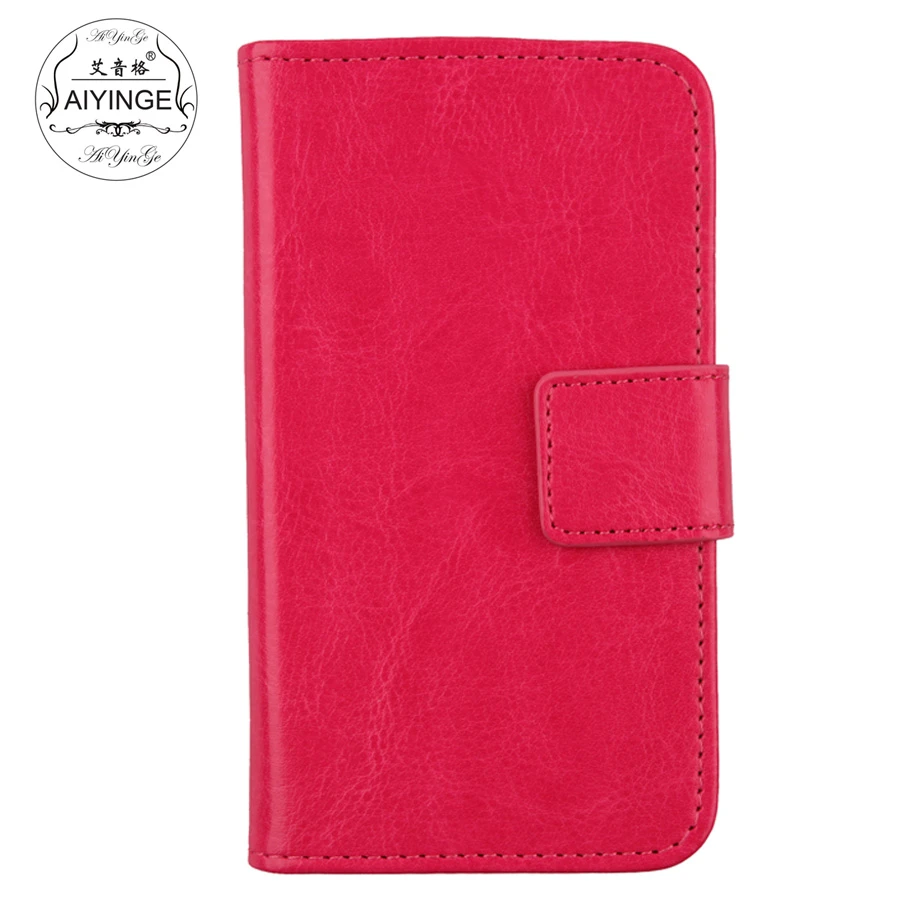 Imo Q2 Plus Case 3.97 Inch Solid Color Leather Flip Wallet Cover For ...