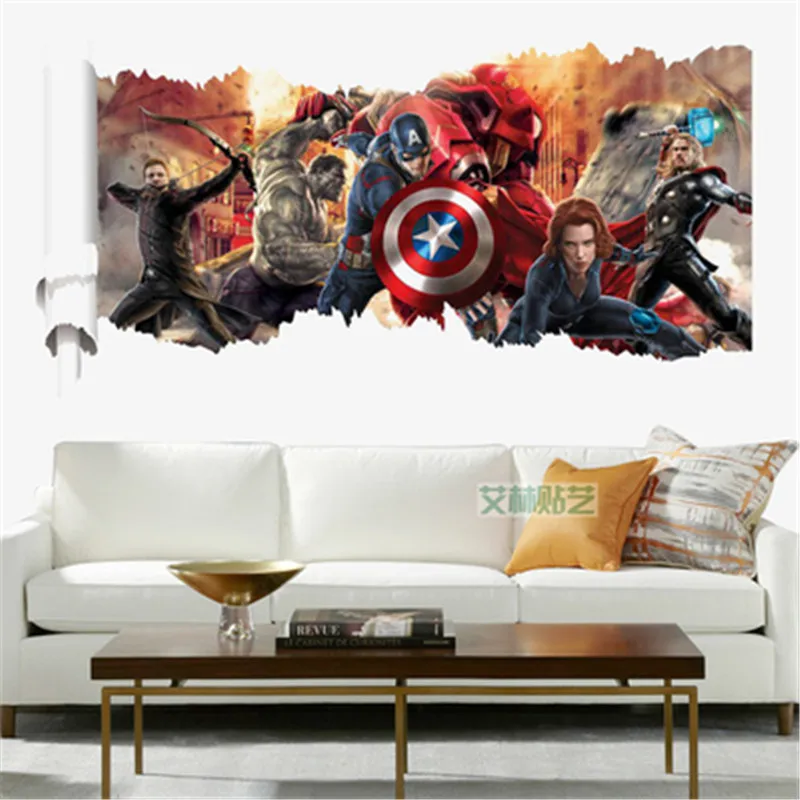 3D acrylic three dimensional wall stickers cartoon background stickers ...
