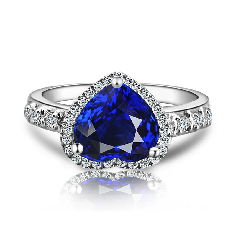 Colorway silver 925 jewelry 3 colors Gemstone silver ring sapphire ...