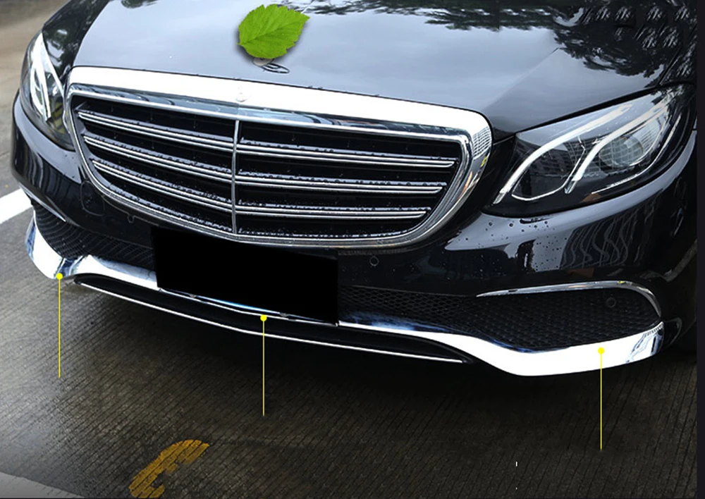 MONTFORD ABS Chrome Front Bottom Racing Grille Grill Strip Cover Trims ...