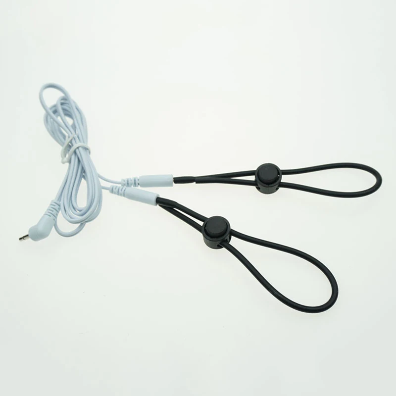 E-Stimulator Conductive Rubber Loops Cock Ball Rings Electro Shock ...