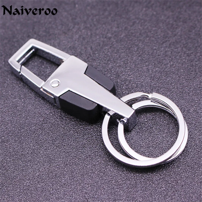 Naiveroo Cool Metal Keyring Men's Stainless Steel Keychain Key Holder ...