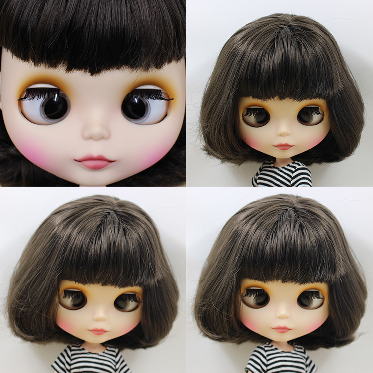 Neo Blythe Doll with Black Hair, Crossed Eyes, White Skin, Matte Cute ...