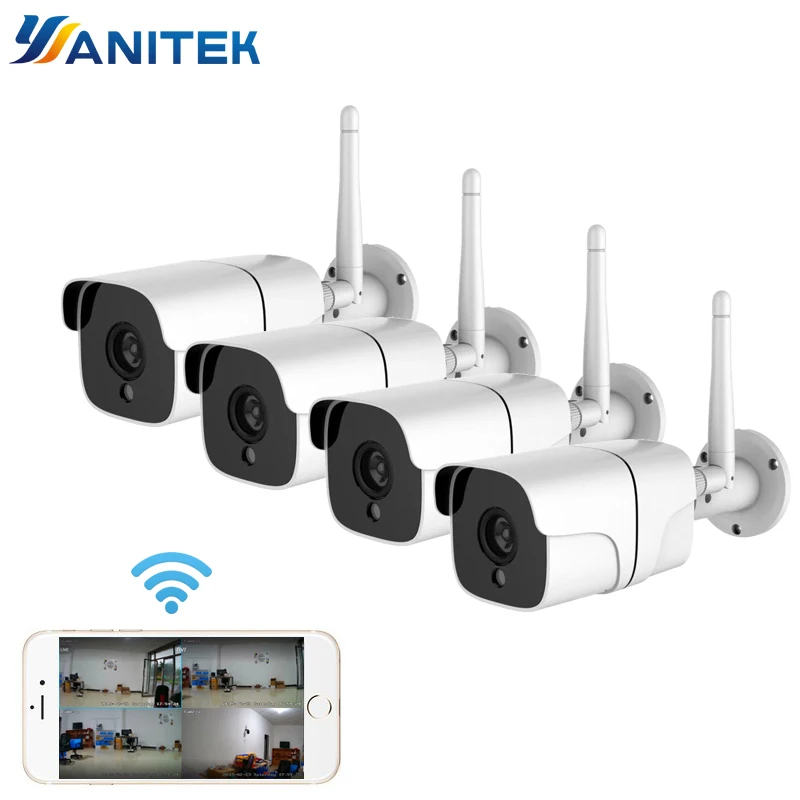 4MP Kit Wireless Security Camera System IP Camera Wifi SD Card Outdoor ...