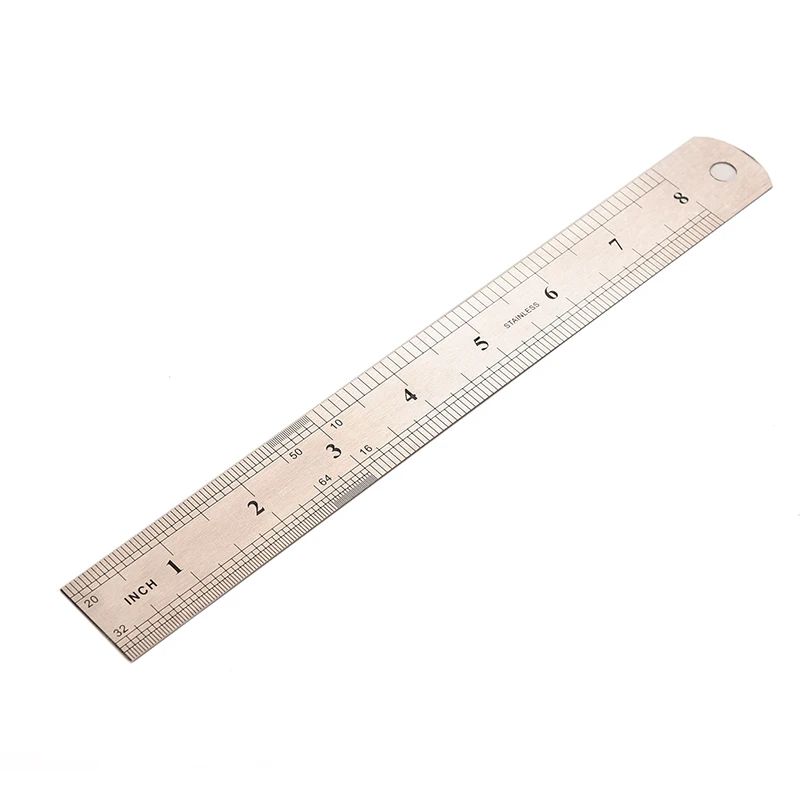 20cm Straight Ruler Stainless Steel Double Side CM/Inch Rulers ...