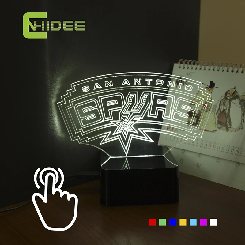 7-Colors-NBA-Lampara-for-Spurs-Basketball-Team-Seven-Colors-Lighting ...